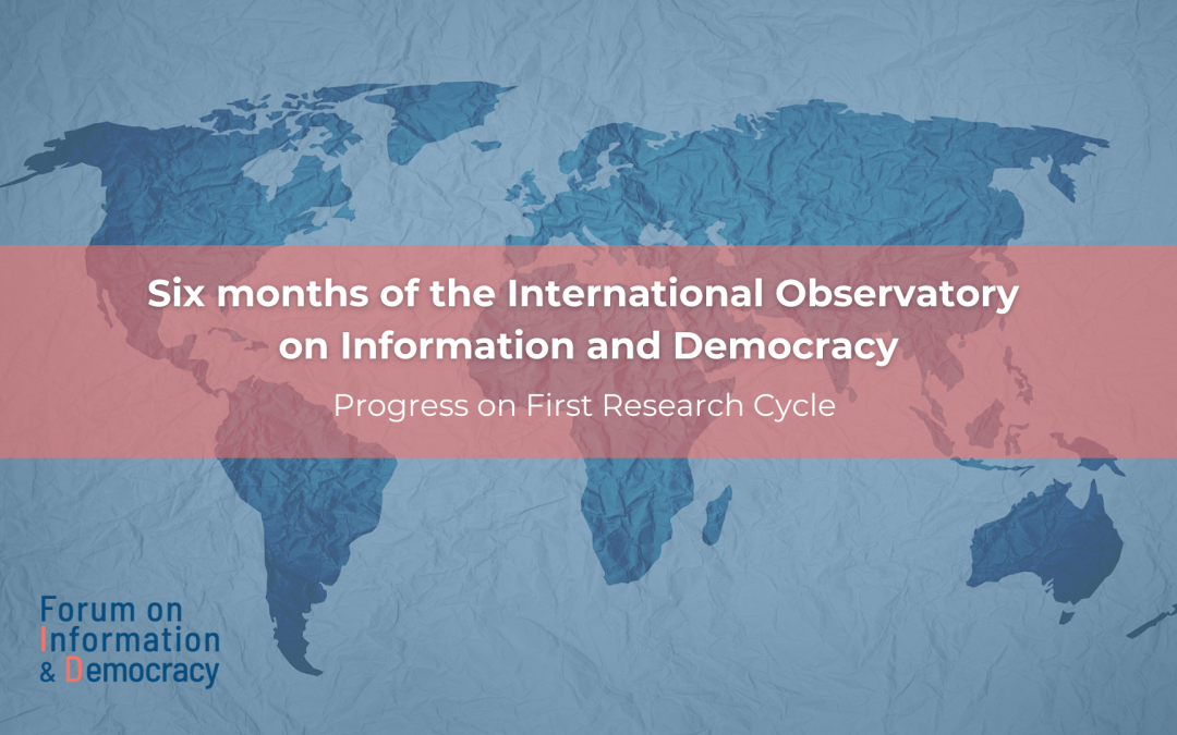 Six months of the Observatory – Progress on First Research Cycle - OID